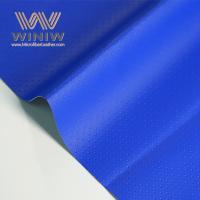 China Durable Blue Micro Fiber Syn Leather Imitation Leather Football Leather for sale