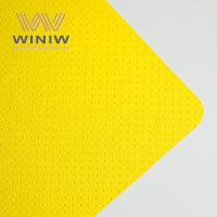 China Non-Toxic Yellow Micro Fiber Leather Fabric Materials For Making Soccer Ball for sale