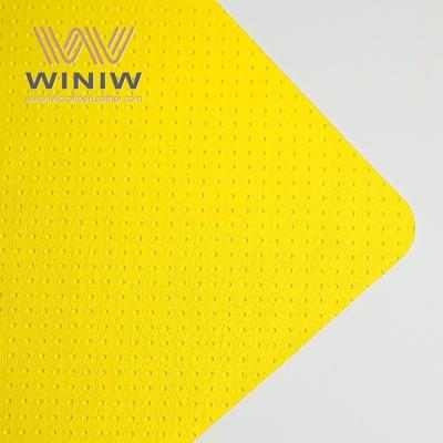 China Micro Faux Yellow Leather Fabrics For Traditional Soccer Ball for sale