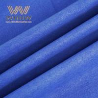 China 0.6mm Blue Micro Suede Vegan Materials PU Suede Leather For Display Stands for sale