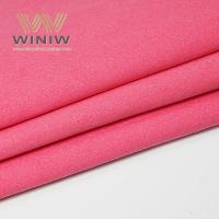 China 0.6mm Red Micro Suede Artificial Suede Vegan Leather For Display Stands for sale