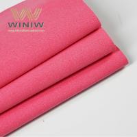 China 0.6mm Red Micro Suede Artificial Suede Vegan Leather For Display Stands for sale