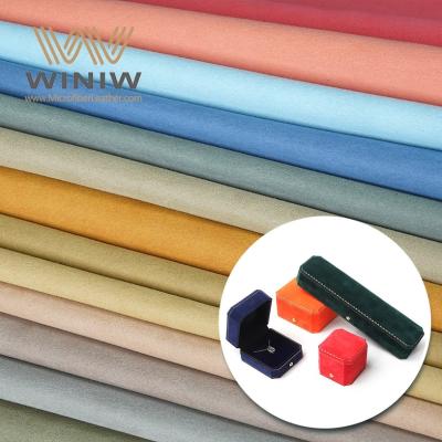 China Tear Resistant Suede Microfiber Leather Ultra Suede Fabric Material For Show Cases for sale
