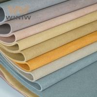 China Tear Resistant Suede Microfiber Leather Ultra Suede Fabric Material For Show Cases for sale
