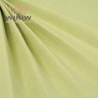 China High Elastic Green Microsuede PU Synthetic Leather Show Cases Material for sale