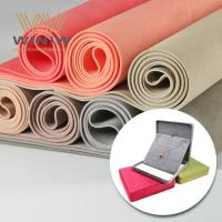 China 0.6mm Micro Vegan Suede PU Leather Ultrasuede Fabric For Show Cases for sale