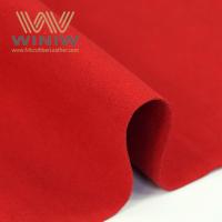 China 0.5mm Thick Microfiber Suede Nubuck Leather Artificial Suede Fabric For Show Cases for sale