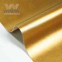China Gold Smooth Microfiber Imtation Leather Gloves Fabric Material for sale
