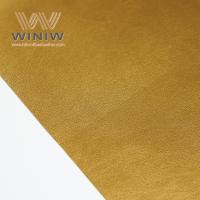 China Gold Smooth Microfiber Imtation Leather Gloves Fabric Material for sale