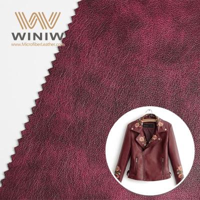 China Excellent Durable Micro Fiber Leather Polyurethane Material For Coats for sale