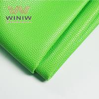 China Green High Elastic PU Synthetic Leather Football Making Material for sale
