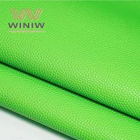 China Green High Elastic PU Synthetic Leather Football Making Material for sale