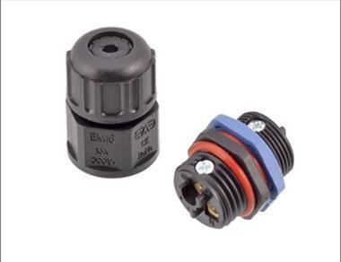 China IP67 / 68 PA66 Material Waterproof Wire Connectors Copper Insert Pin for sale