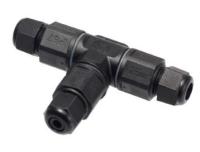 China IP67 Waterproof Electrical Cable Connector 450V 24A Tee Joint for sale