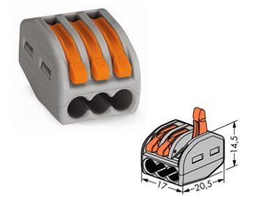 China 222-412 Type Push In Led Light  Cable Wire Connectors 400V 20A 2P 3P 5P for sale