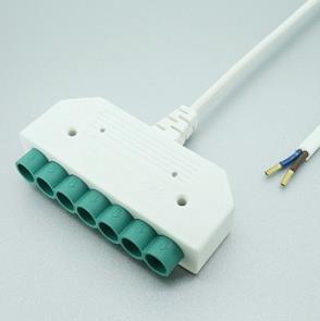 China Nylon66 24V 10A IP54 LED Connector Distributor 6 Way for sale