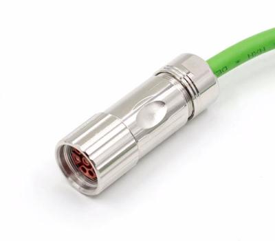 China Signal Square Receptacle Straight M23 SMD Socket Connector Female / Male for sale