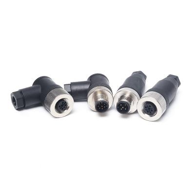 China GPIO Cable Circular Connector With CAT5 Lan Cable Connector M12 4pin 5pin 8pin 12pin for sale