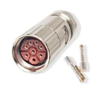 China Siemens encoder M23 Servo Power 8 Pin Connector 6FX2003-0CG10 Industrial Connector With Threaded Head for sale