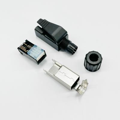 China CAT5E M12 D Code Profinet Cable Connector -40C To 105C with Termination Type Crimp/Solder for sale