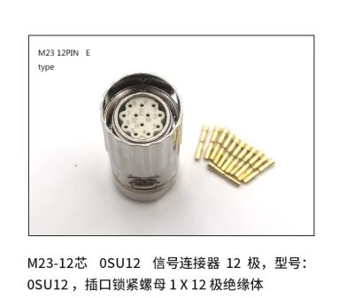 China M23 M40 Seriers E P Type Male Female Servo Motor Cable Connectors for sale
