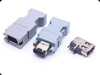China IEEE 1394 Connector SM-6P Male SM-6E Female 3E106-2230KV Base/Right-Angle Female Socket for sale