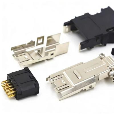 China Applicable to Mitsubishi servo motor J4JE-40, servo drive side CN2 encoder 10-pin connector SM-10P plug for sale
