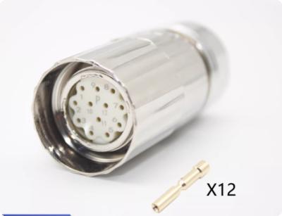 China M23 series connector Siemens S120 servo cable connector 6FX2003-0SU12 0SP12 12 17PIN E P type for sale