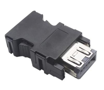 China Domestic connector  Mitsubishi servo driver encoder motor power cable plug SM-10P Mitsubishi 2/4/9P connector for sale