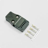 China PLC Horn Plug Servo Motor Connector with 1000V Voltage Rating, Silver and Gold-plated Pins, Panel and Cable Mount Options for sale