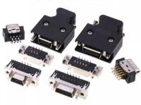 China Gold Tin Plated MDR/SCSI Connector with 500V Voltage Rating for Industrial Automation Servo Motors for sale