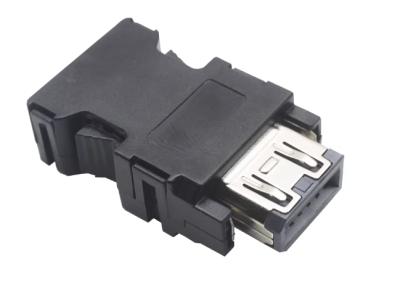 China Applicable Mitsubishi servo drive encoder motor power cable plug SM-10P Mitsubishi 2/4/9P connector for sale