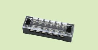 China Black barrier terminal block with copper blocks 2 row RDTB15 with clear cover 16P black tb15 barrier connector for sale