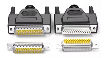 China DB44 44-Pin Servo Motor Connector with 1000V Voltage Rating Silver and Gold Plated Contacts Moog ITT Standard for sale