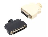 China SCSI Servo Connector, Spring Terminal Solder Type, CN Slot Type, 14/20/26/36/50P, Black/Beige for sale