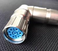 China Hummel HUMMEL M23 High-Load Circular Connector 4+4 8-Pin Right-Angle Bent Plug Rotational Latching for sale