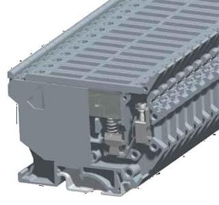China SKJ-4RD Din Rail Connectors PA66 Insulation Material For TH35 And G32 Rail for sale