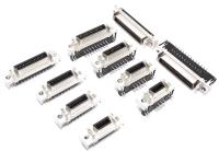 China MDR SCSI 1000V Voltage Rating Servo Motor Connector with Right Angle and Straight Pin and Silver Gold Plated Contacts for sale