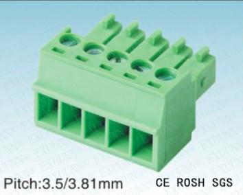 China Wire Connecting 28-16AWG Plug In Terminal Block With Stainless Steel Clips for sale