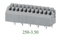 China RD250T-5.0 A1P-XXP 300V 8A PCB Screw Terminal Block With Small Space for sale