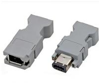 China IEEE 1394 Connector SM-6P Male SM-6E Female 3E106-2230KV Base/Right-Angle Female Socket for sale