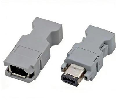 China IEEE 1394 Connector SM-6P Male SM-6E Female 3E106-2230KV Base/Right-Angle Female Socket for sale