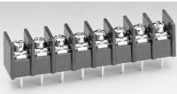 China Barrier terminal block 17-8.5mm 2-15P 300V 20A barrier style terminal blocks balck PBT barrier pane terminal block for sale