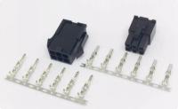 China Mitsubishi Schneider 6-pin Servo Motor Connector with Silver and Gold Plated Pins for Wide Temperature Range (-40℃ to +105℃) for sale