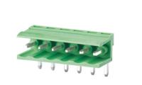 China RD HT508R 5.08mm pitch 2P-12P 300V 10A male pin type pulggable connector  plug in terminal block green color for sale
