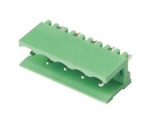 China RD  HT508V 5.08mm pitch 2p-12p green color male pin type plug in terminal block can do 90 degree and 180 degree for sale