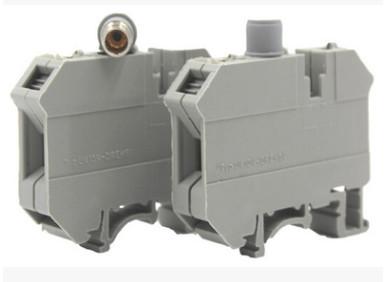 China SUK-10RD/X led fuse terminal block DIN rail terminal blocks 800VM10A gray color din rail connector for sale
