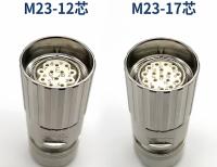 China M23 Aviation Plug Servo Motor Connector with 12-Pin 17-Pin Silver Gold Plated Pin for Industrial Automation for sale