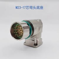 China M23 Aviation Plug Servo Motor Connector with Silver Gold-Plated Pins Panel Mount and 12-Pin 17-Pin Options for sale