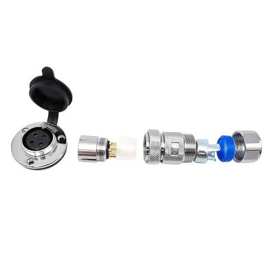 China Aviation Plug Connector with 1000V Voltage Rating 8-Pin Configuration and Silver/Gold Plated Contacts for Servo Motors for sale